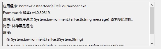 dotnet 使用 Environment.FailFast 结束程序