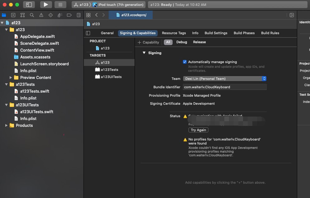 Xamarin iOS 部署项目提示 Failed to register bundle identifier 失败