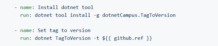dotnet 配合 GitHub 的 Action 做自动推 Tag 时打包 NuGet 包