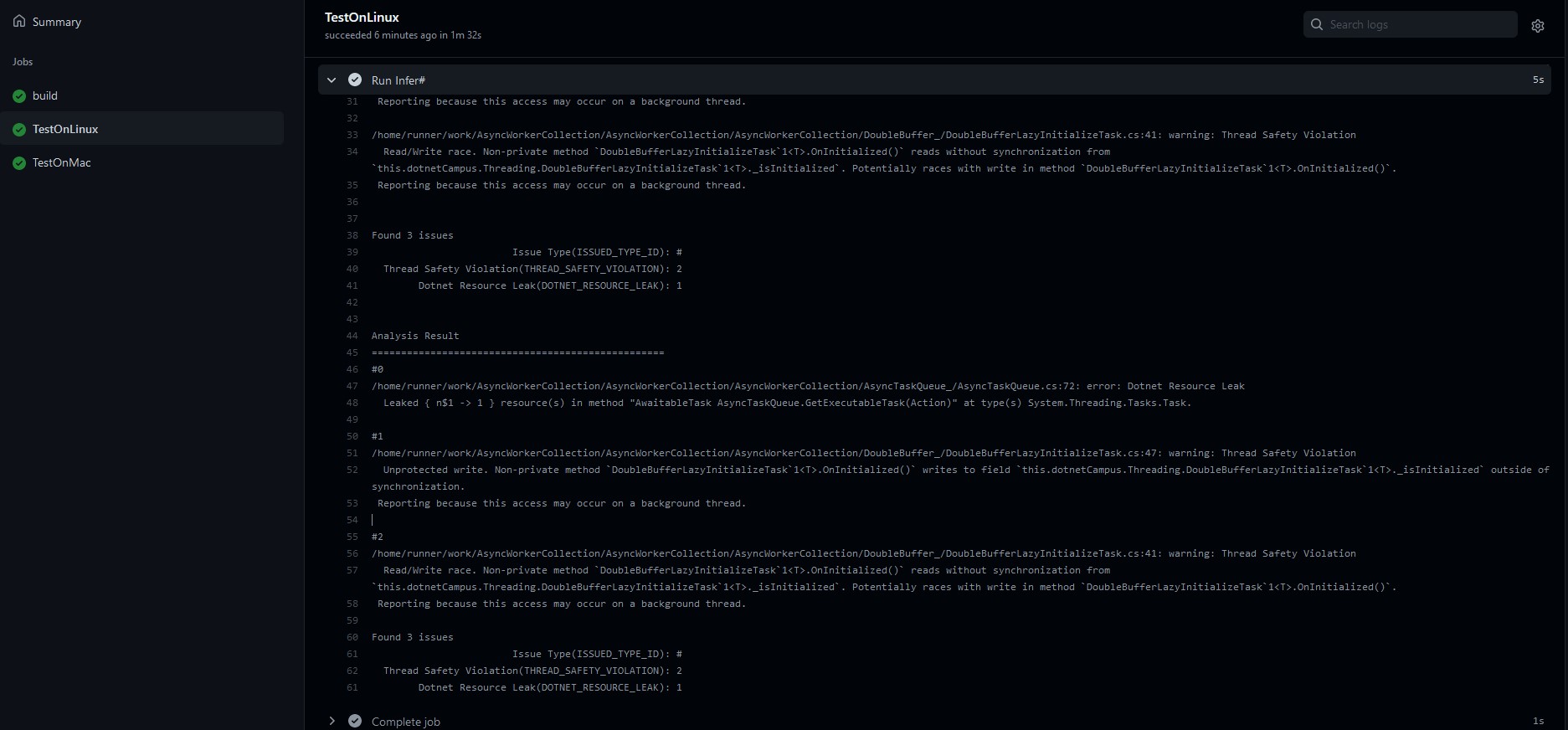 dotnet 使用 Infer# 自动分析代码缺陷