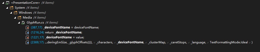 dotnet 读 WPF 源代码笔记 GlyphRun 的 DeviceFontName 的功能是什么 - lindexi - 博客园