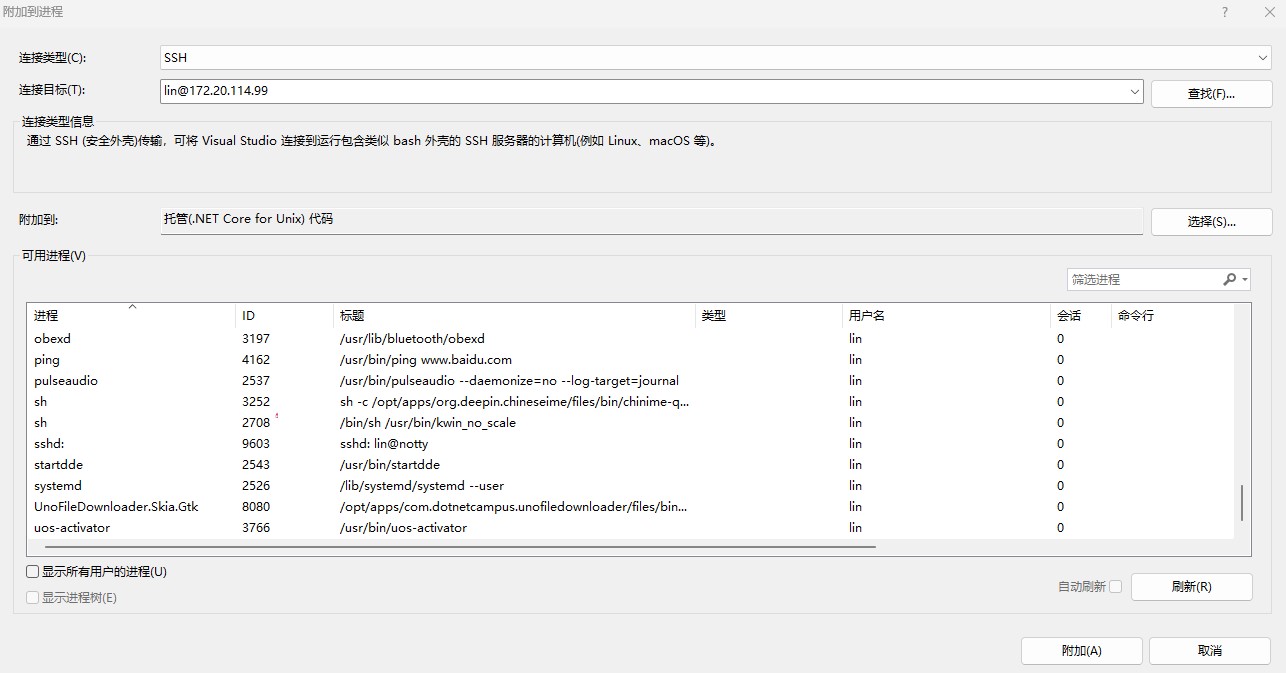 UOS 开启 VisualStudio 远程调试 .NET 应用之旅